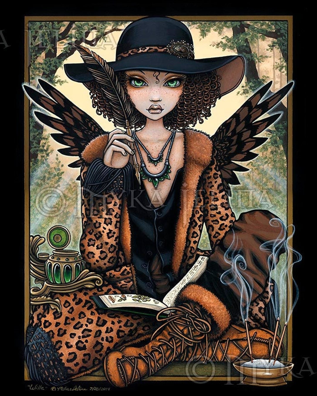 Willa Signed Prints Bohemian Creole Nature Shaman Ethnic Angel - Etsy