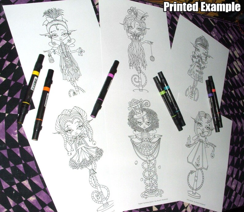 Set 5a Printable Coloring Pixie Sticks Coloring Book - Etsy