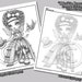 Set 1 Mykas Minikins Grayscale Digital Download Color - Etsy