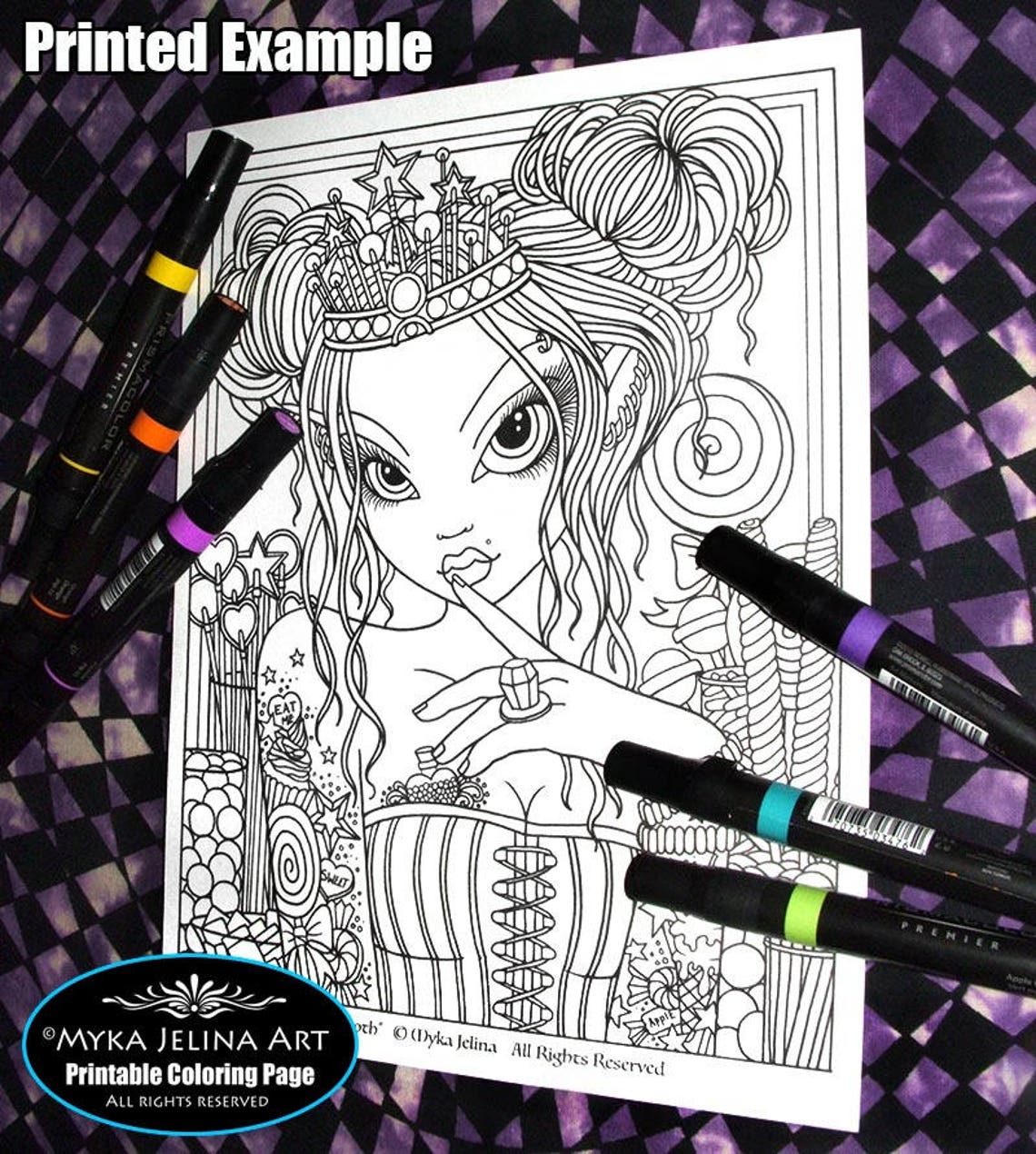 Digital Download Coloring Page sweet Tooth Line | Etsy Canada