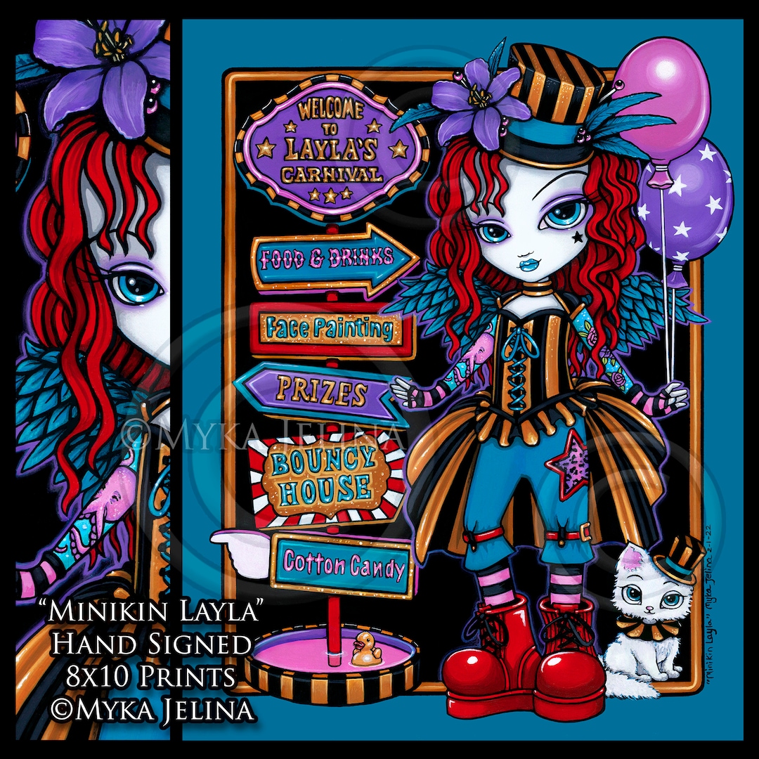 Myka Jelina Signed Print "minikin Layla" Signed 8"x10" Carnival ...