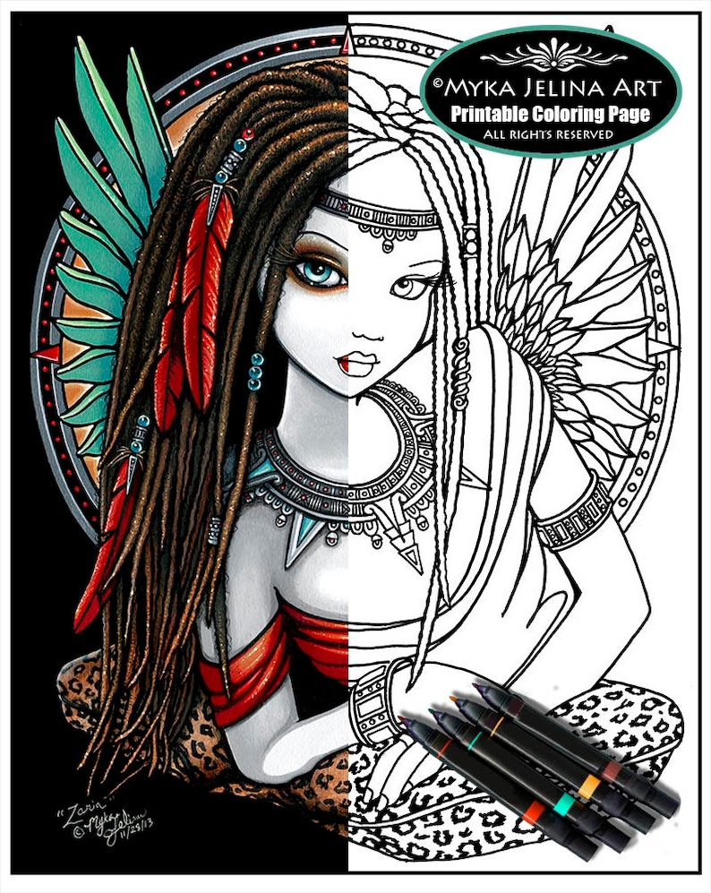 Zaria Tribal Goddess Fantasy Art Digital Download - Etsy