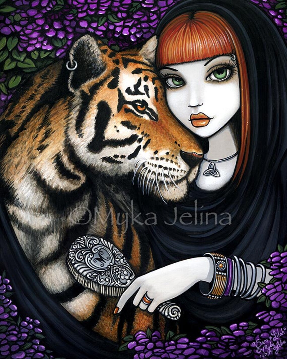 Ani Sam Zariel Sirin Signed Print Set Animal Fairy Angel Tiger - Etsy