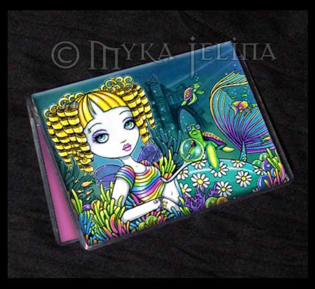 Sandy Rainbow Mermaid Fairy ID Card Holder - Etsy