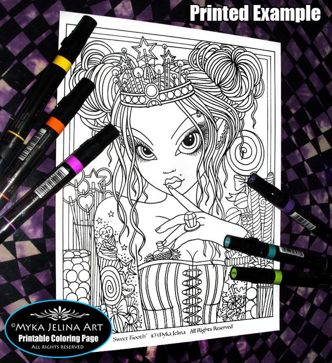 Digital Download Coloring Page sweet Tooth Line - Etsy