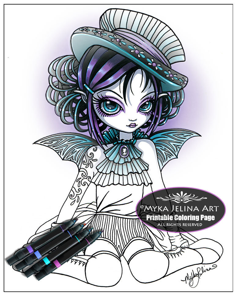 Katlyn Line Art Single Coloring Page Digital Download Myka - Etsy UK