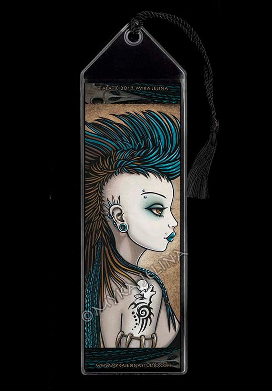 Tribal Warrior Mohawk Wolf Tattoo Shapeshifter Tala BOOKMARK - Etsy