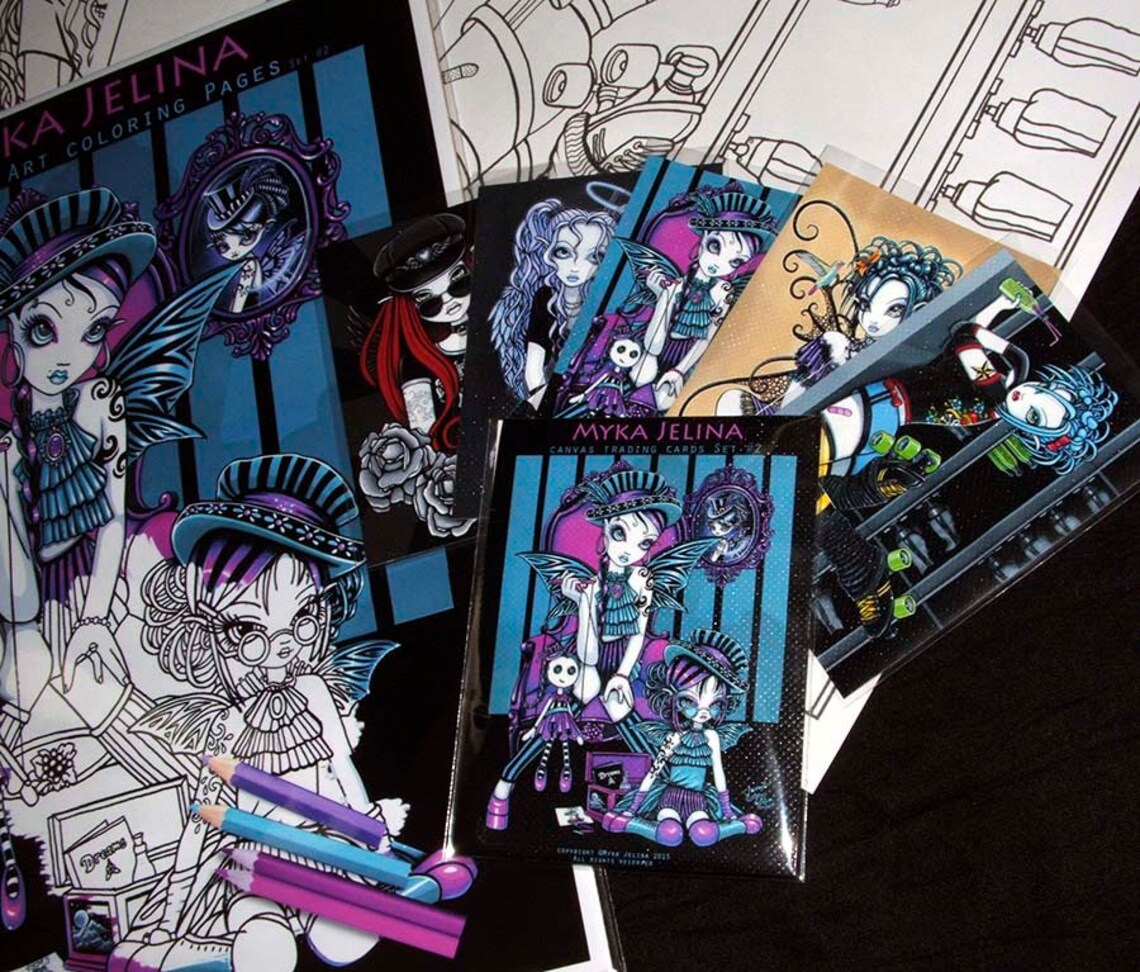 Set 2 Printed Coloring Pages Adult Coloring 5 Pages - Etsy