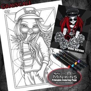 Set 3 - Mykas Minikins - Grayscale - Coloring Pages - Instant Download ...