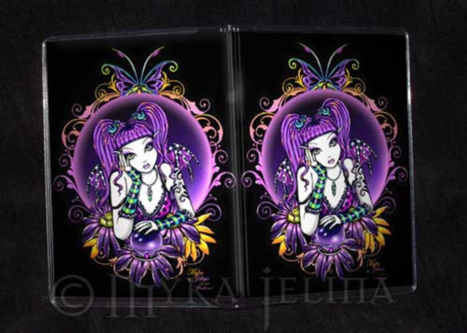 Emilicious Rainbow Crystal Ball Flower Fairy ID Card Holder - Etsy