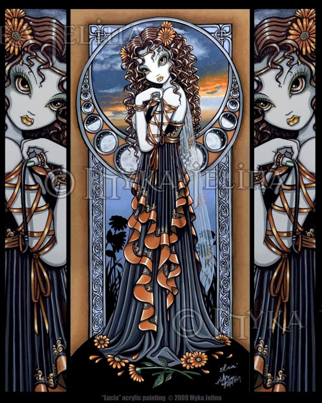 Lucia Fairy Art Print: Moon Phase Faerie, Signed by Myka Jelina - Etsy