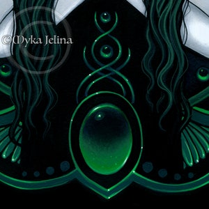 Amora Original Acrylic Painting 12"x12" Green Fairy Heart Chakra Love ...
