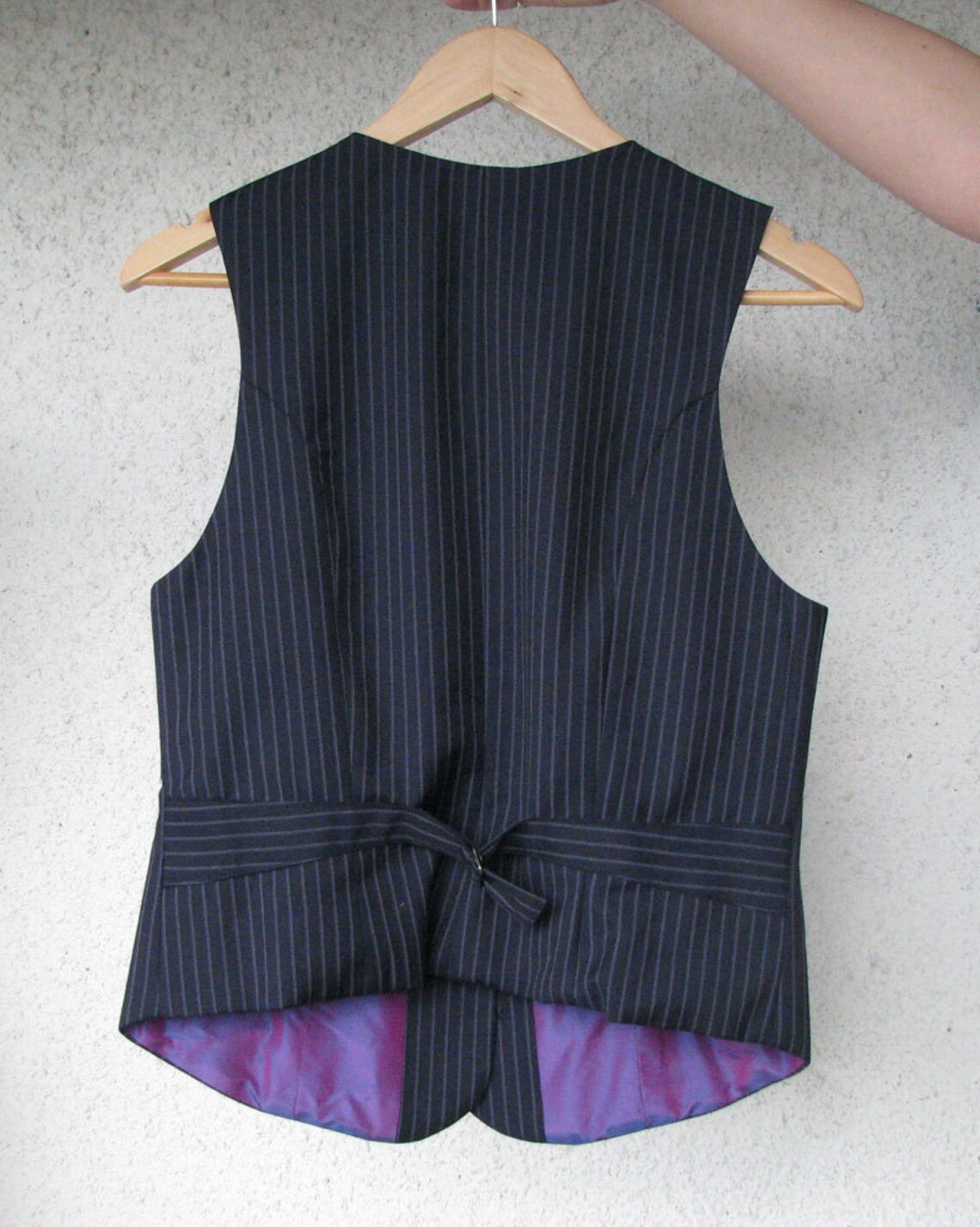 Superfine Pinstripe Vest--custom Made - Etsy