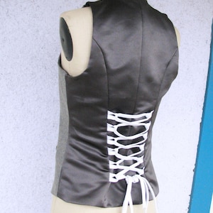 Custom Keyhole Neck Vest With Corset Back - Etsy