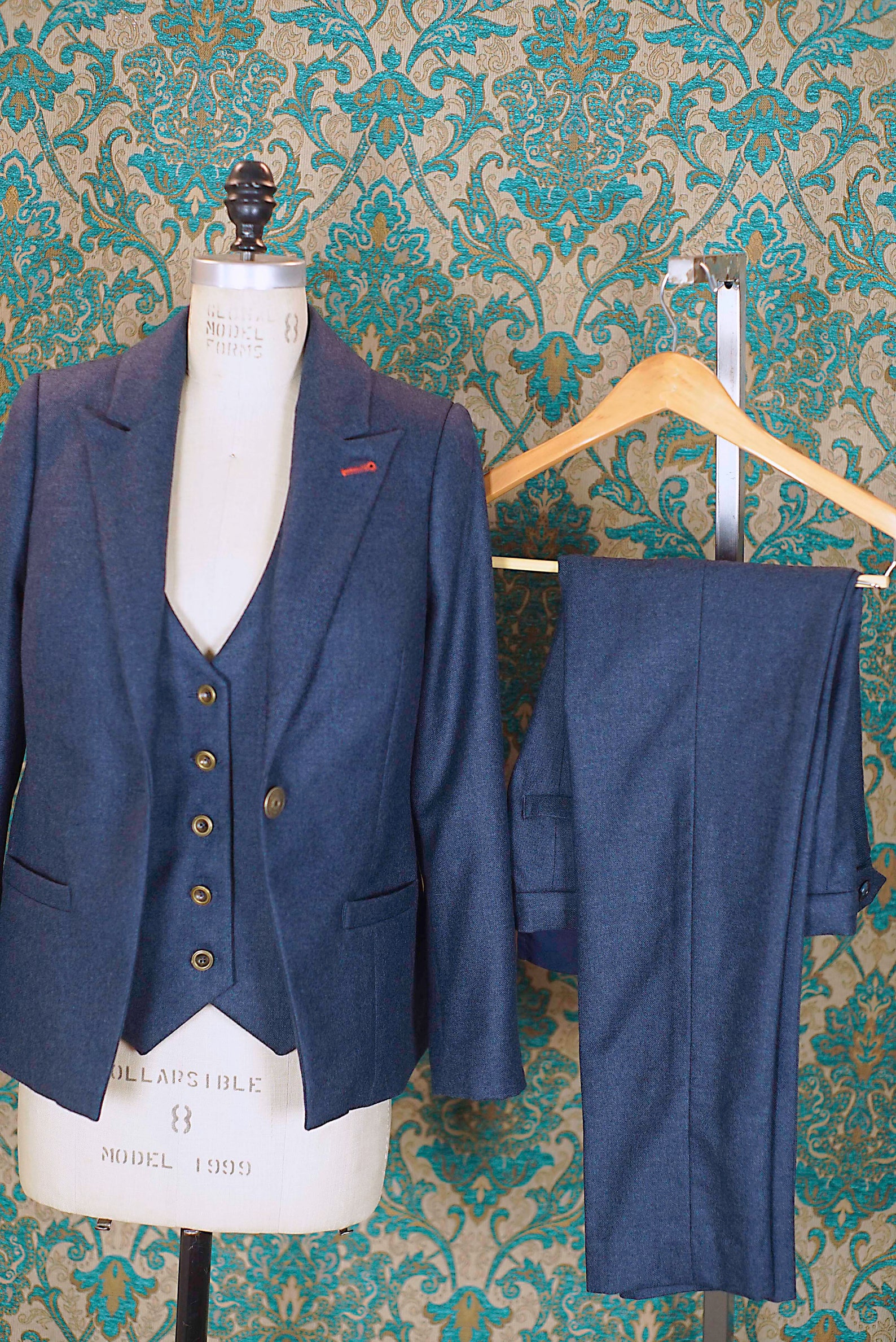 French Blue 3pc Flannel SuitCustom Made for Women | Etsy