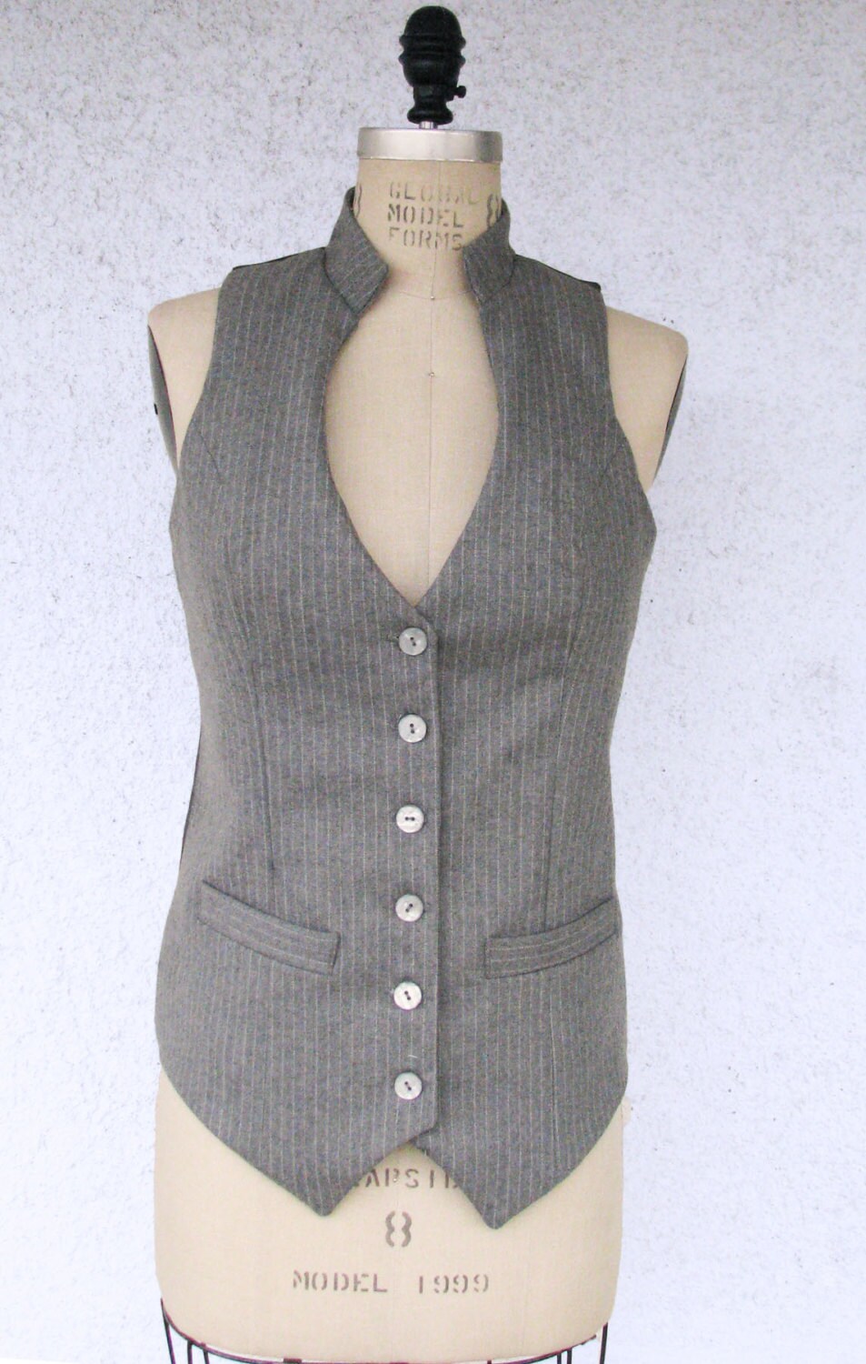 Custom Keyhole Neck Vest With Corset Back - Etsy