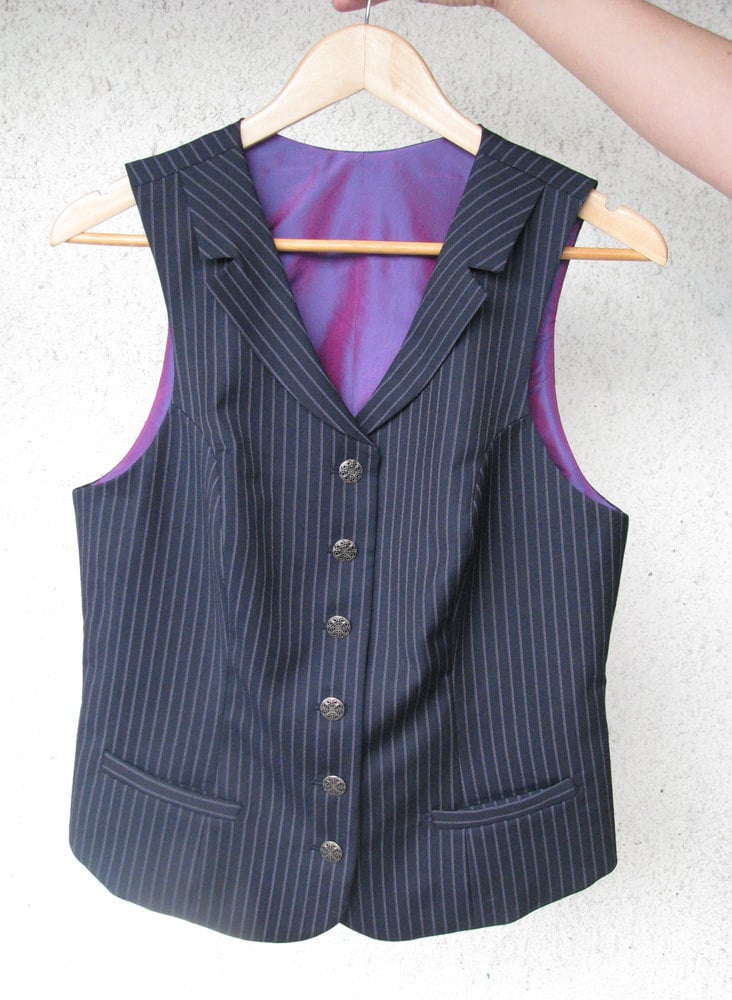 Superfine Pinstripe Vest--custom Made - Etsy
