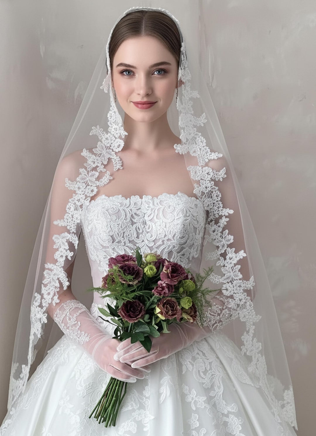 Custom Wedding Veil With Name, Personalized Embroidered Bridal Veil ...
