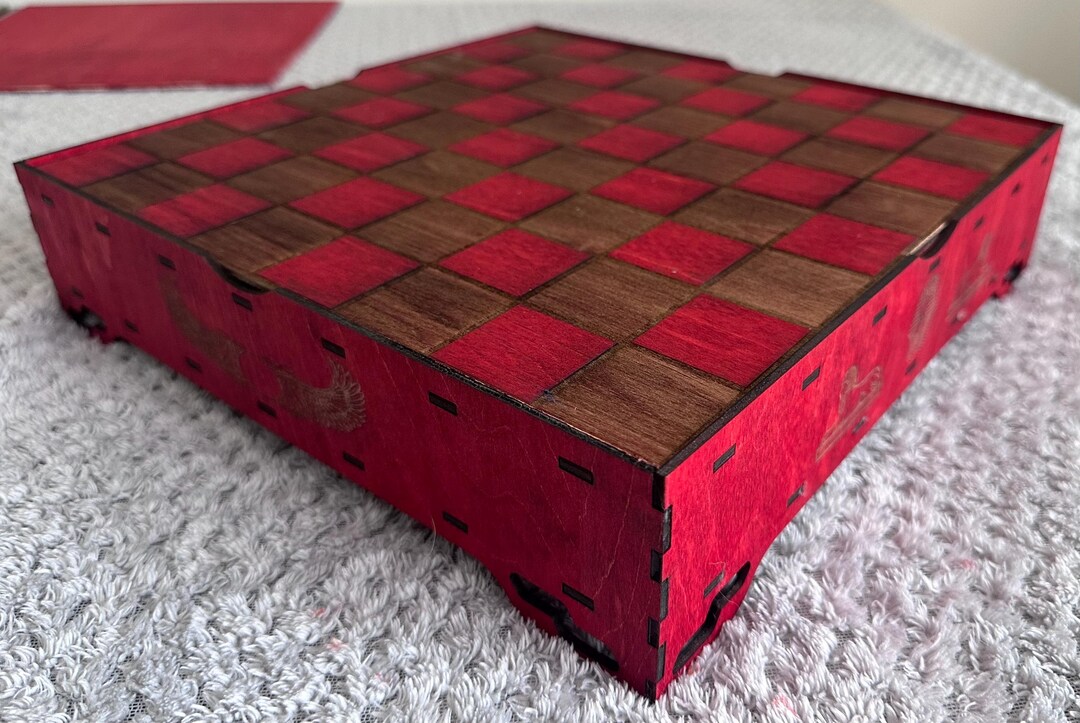 Chess Board With Storage Laser Cut File - Etsy
