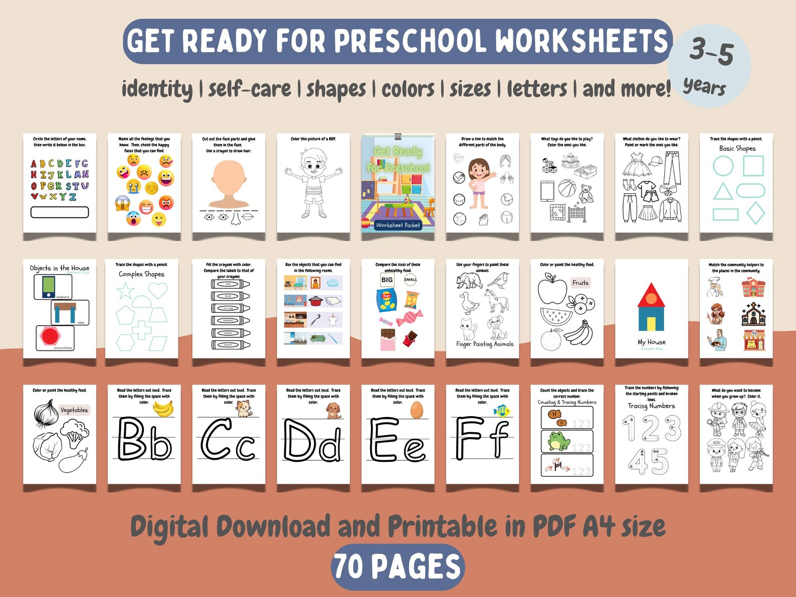 Preschool Workbook Kids Workbook ADHD Autism Workbook Learn Shapes ...