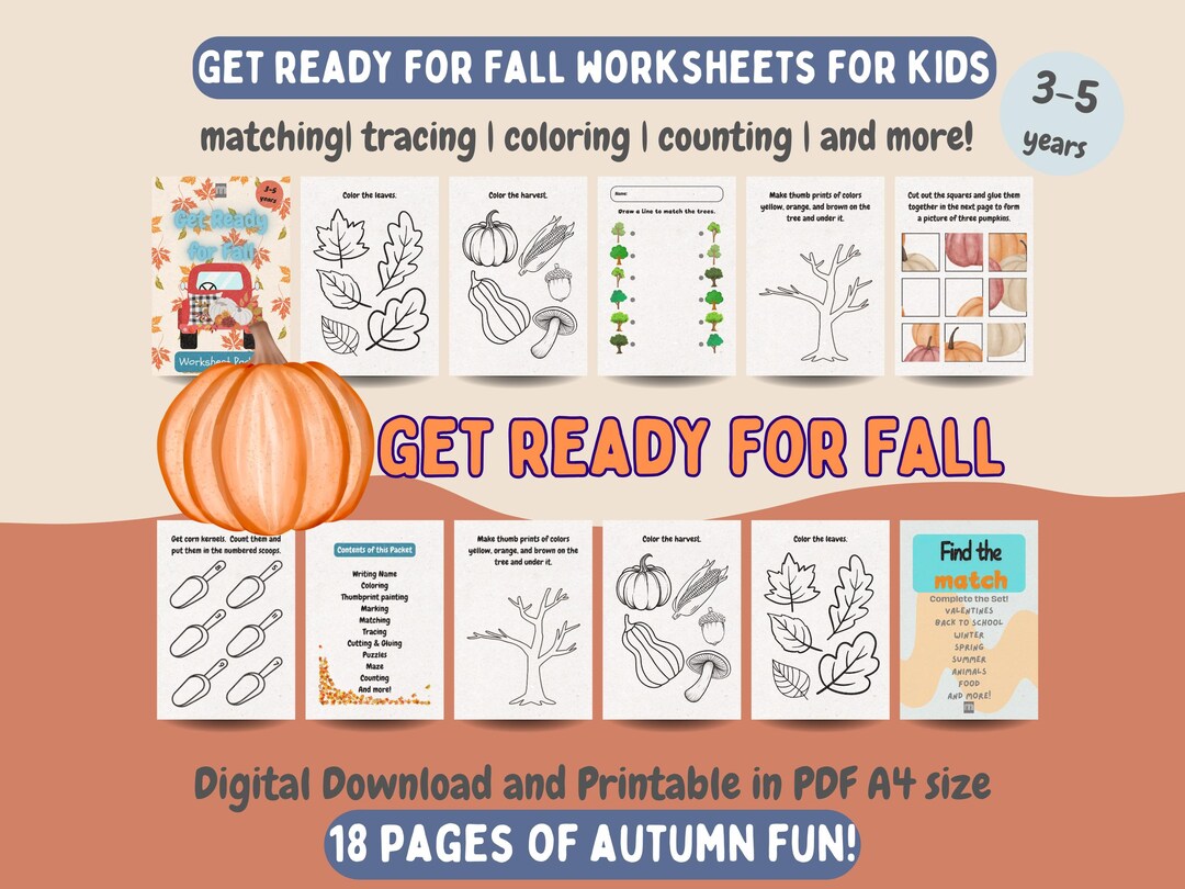 Fall Activity Autumn Worksheet Simple Homeschool Fall Pre K Worksheets ...