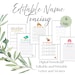 Personalized Name Tracing Worksheet: Canva Template (PDF) - Etsy