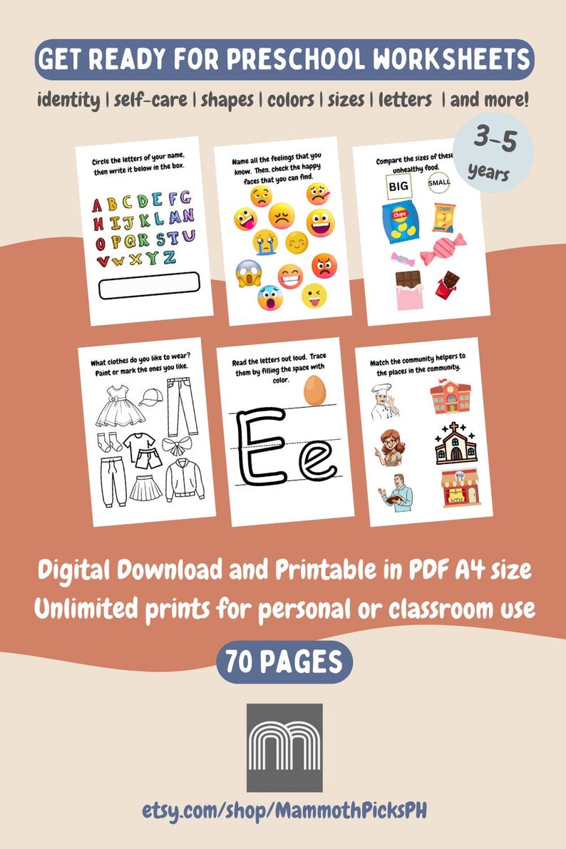 Preschool Workbook Kids Workbook ADHD Autism Workbook Learn Shapes ...