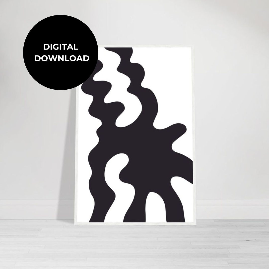 Abstract Digital Poster, Modern Art for Wall Decor, Last Minute Home ...