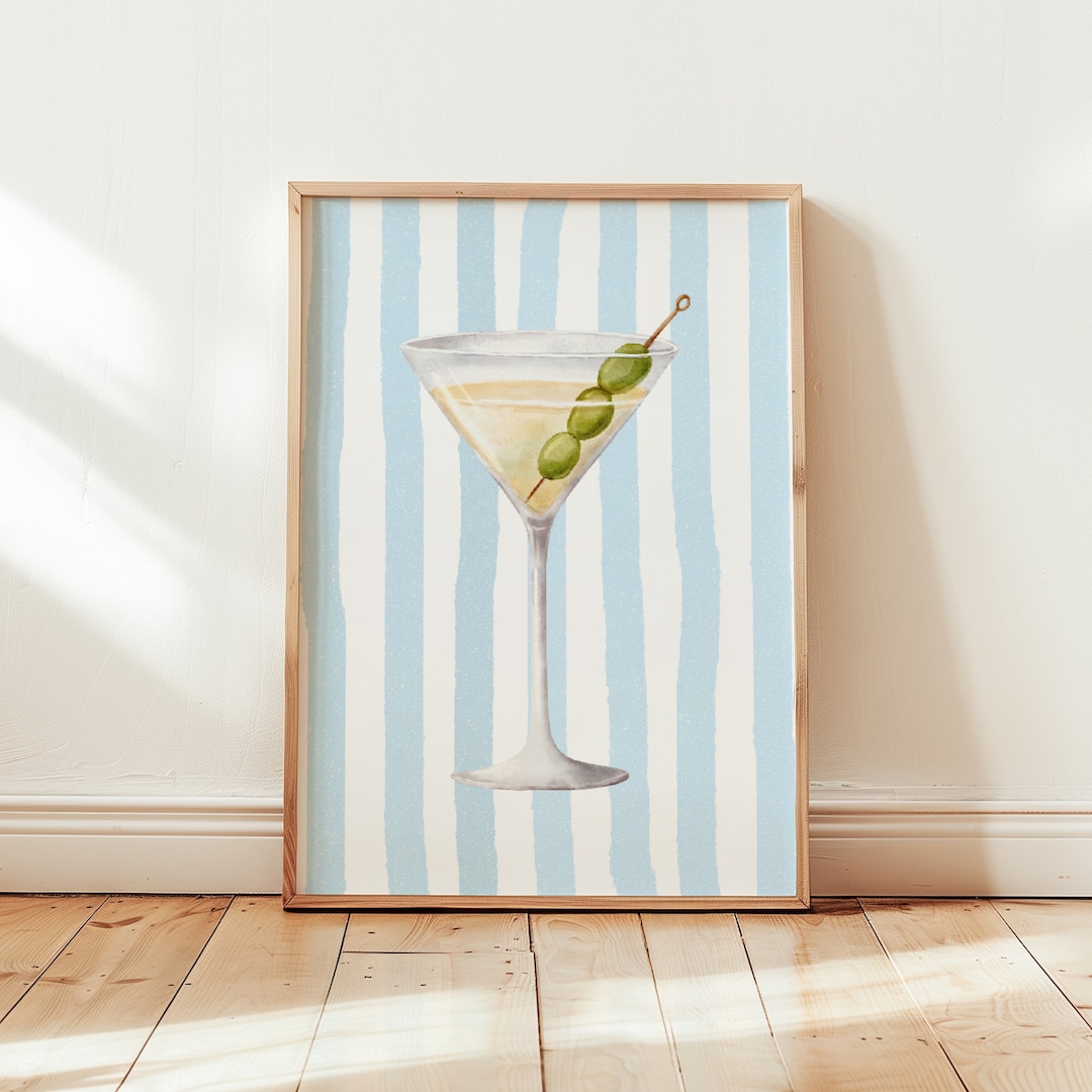 Martini Art Print, Bar Cart Decor (digital Download) - Etsy