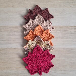 Crochet Autumn Leaf Coaster Pattern: Fall Decor (PDF Pattern) - Etsy