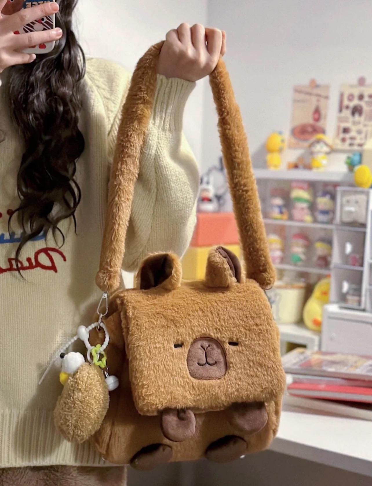 Cute Fluffy Capybara Shoulder Bag/ Backpack - Etsy
