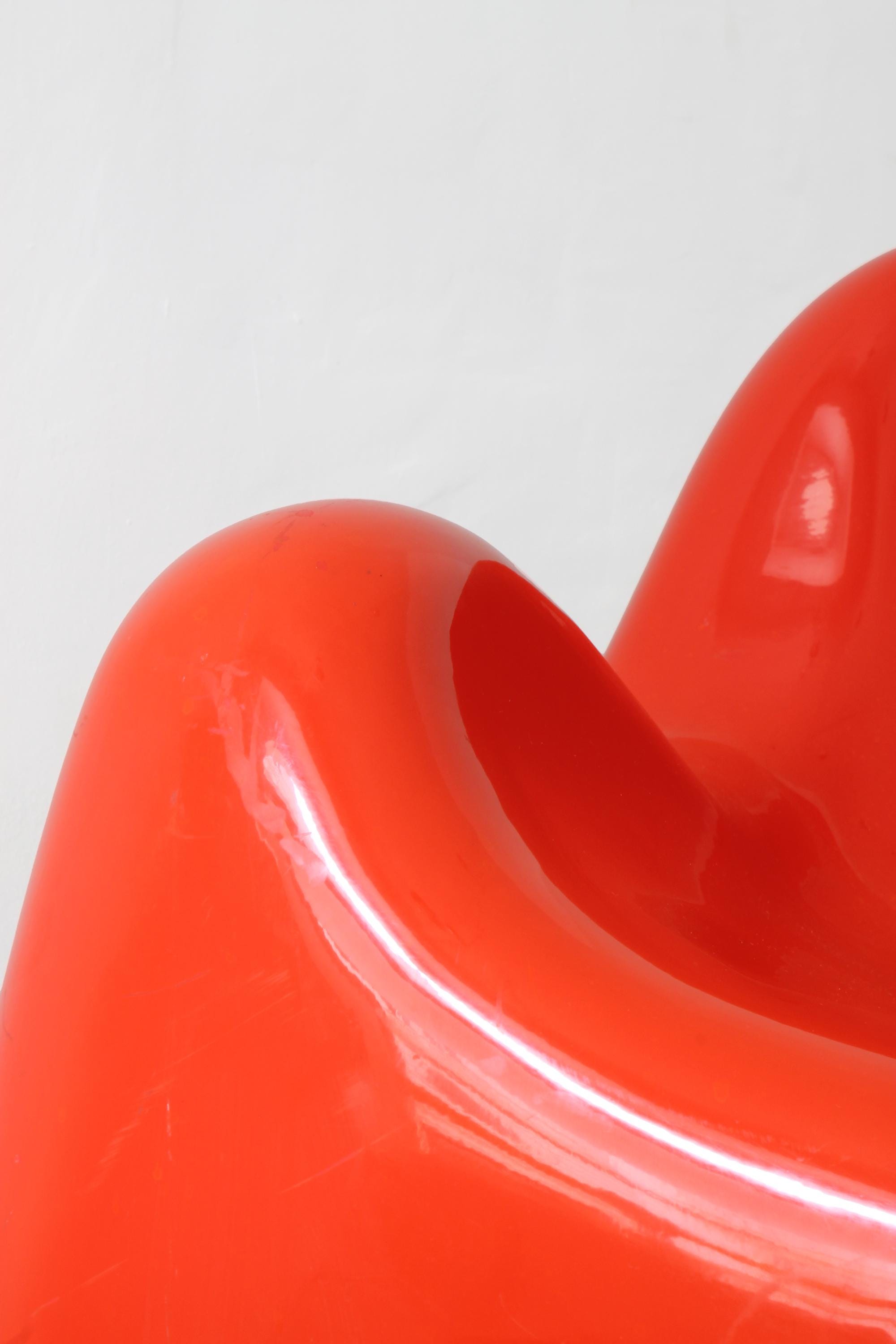 Sergio Mazza / Artemide toga Chair, Orange-red - Etsy