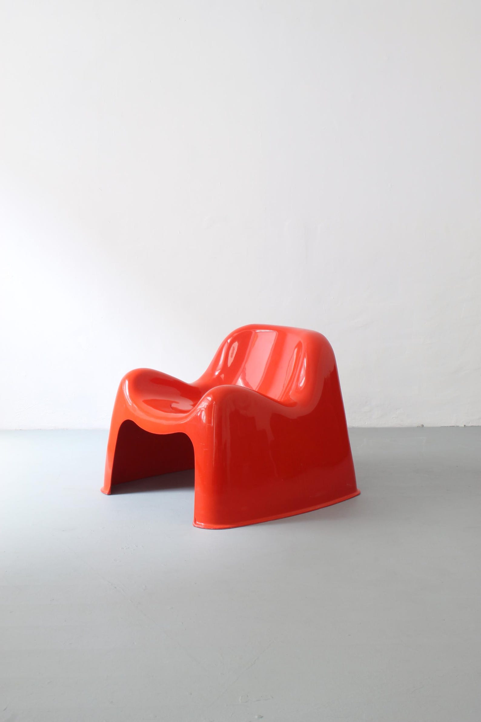 Sergio Mazza / Artemide toga Chair, Orange-red - Etsy