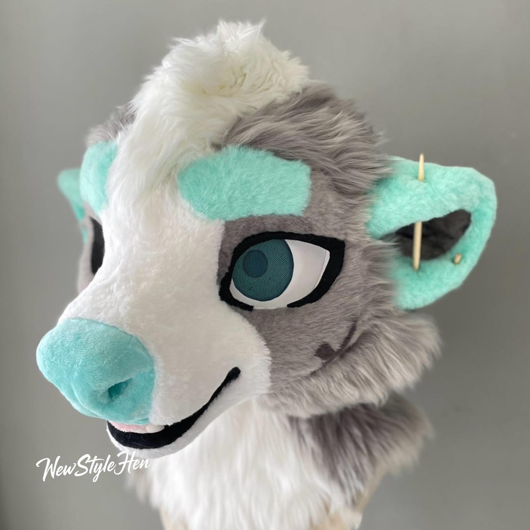 Cute Scar Sheep Fursuit Head, Custom Fursuit Head, Kenomo Theme Party ...