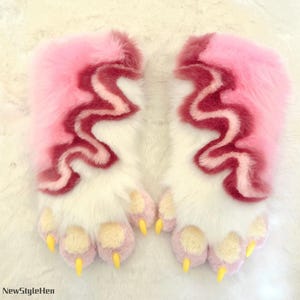 Fursuit Paws,red Furry Pawstalisman Paws,resin Claws,four-finger Claw ...
