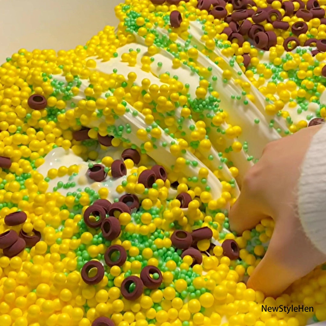 Popcorn Slime, Yellow Slime, Cute Slime, Stress Relief Toys, DIY Slime ...