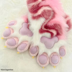 Fursuit Paws,red Furry Pawstalisman Paws,resin Claws,four-finger Claw ...