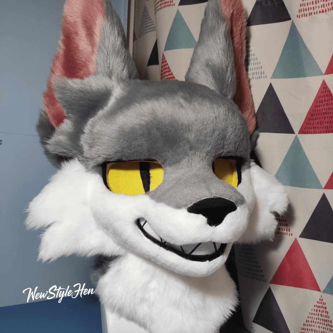 Cheap Wolf Fursuit Head, Custom Fursuit Head, Kenomo Theme Party ...
