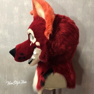 Red Spotted Dog Fursuit Head, Custom Fursuit Head, Kenomo Theme Party ...
