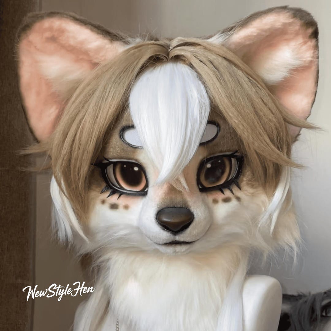 Cute Fox Lady Fursuit Head, Custom Real Beast Fursuit Head, Kenomo ...