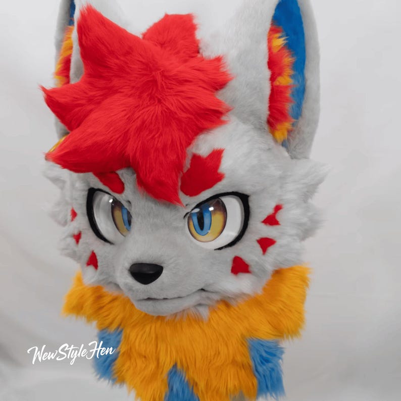 Cerberus Dog Fursuit Head, Custom Fursuit Head, Kenomo Theme Party ...