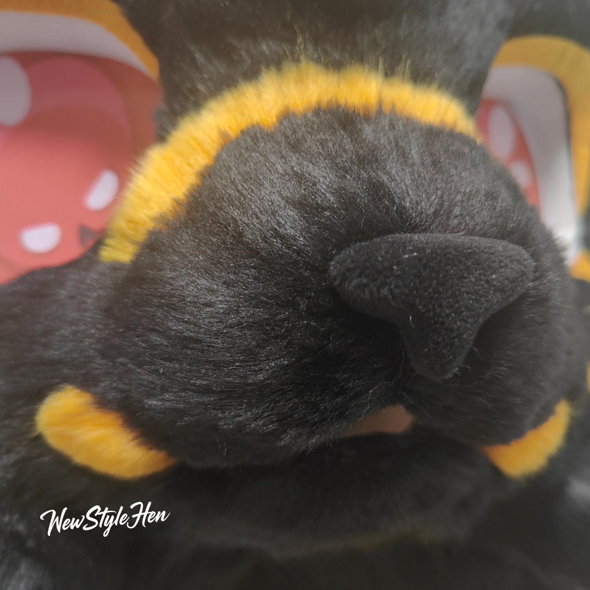 Black Devil Puppy Fursuit Head, Custom Fursuit Head, Kenomo Theme Party ...