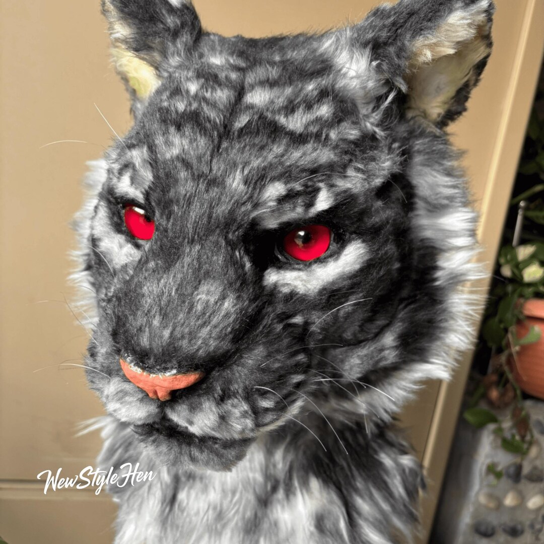 Evil Black Tiger Fursuit Head, Custom Real Beast Fursuit Head, Kenomo ...