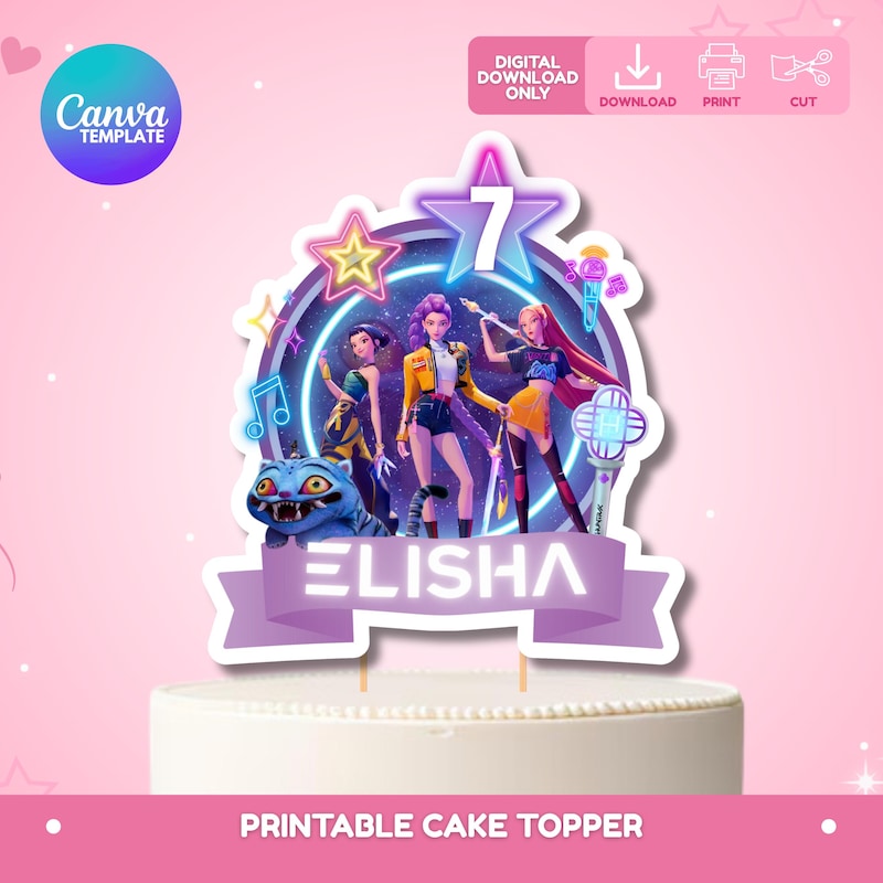 Kpop Demon Cake Topper - Etsy UK