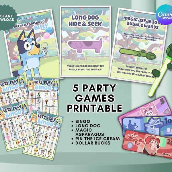 Bluey Games Printables - Etsy