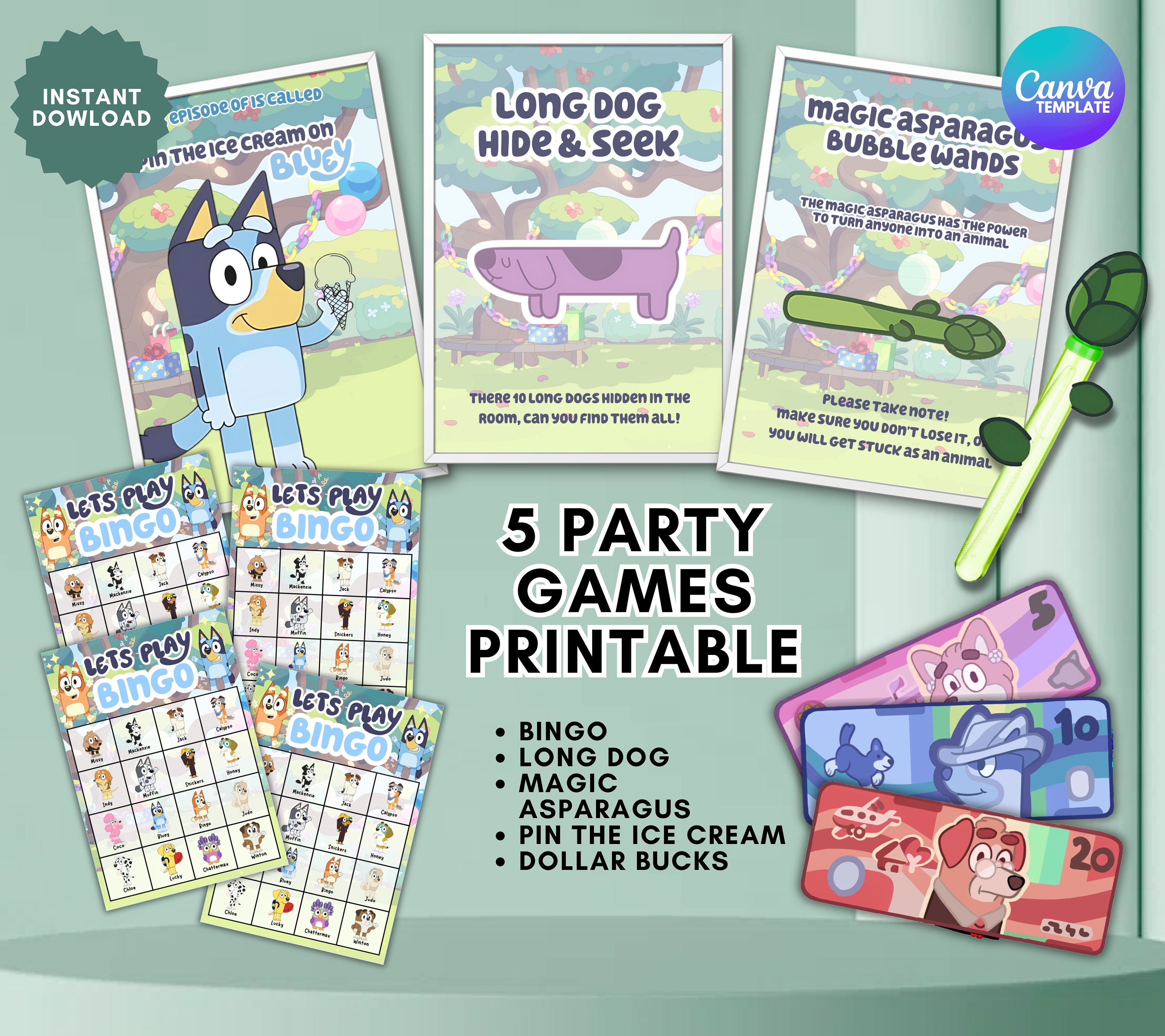 Bluey BINGO Game, Bluey Birthday Party Games - brentwooddental.com