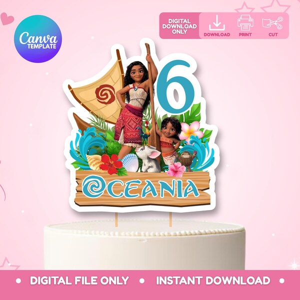 Moana Cake Topper - Etsy