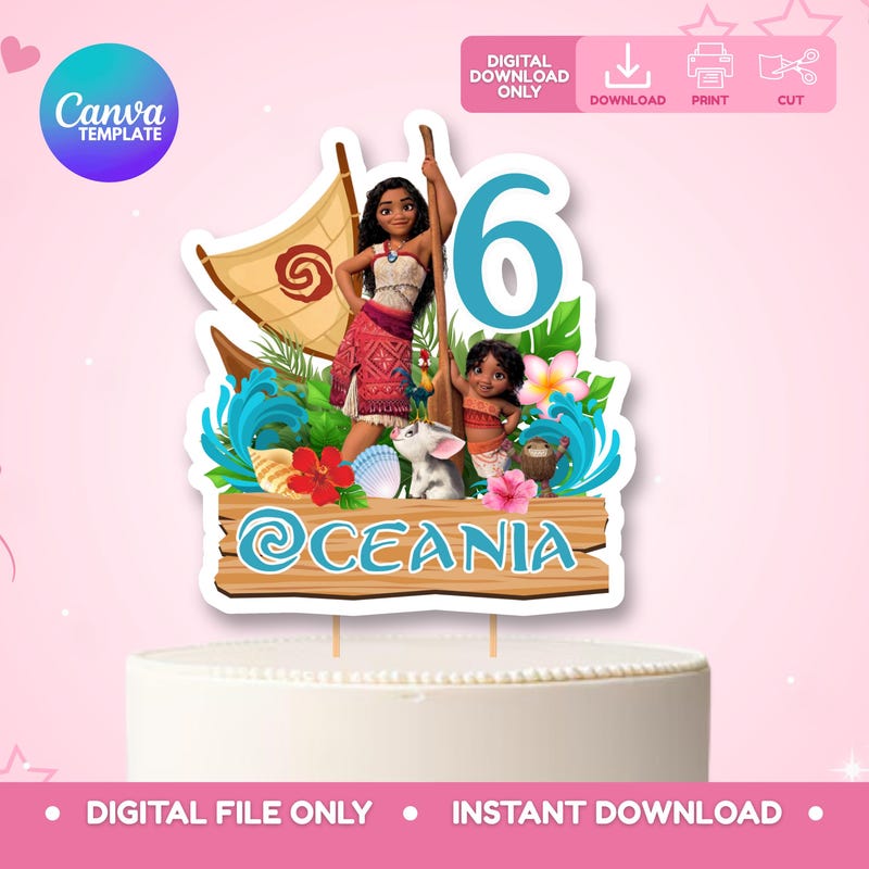 Moana Cake Topper - Etsy