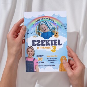 Editable Ms Rachel Birthday Boy Invitation, Boy Ms Rachel Party Invites ...