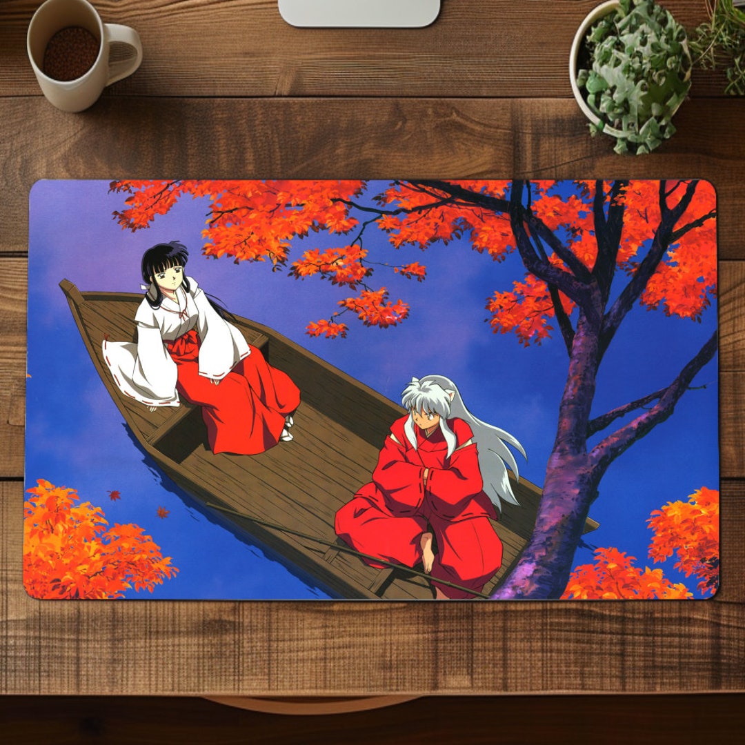 Inuyasha Playmat Japanese Anime Lovers Gift Inuyasha Kagome Manga Fan ...